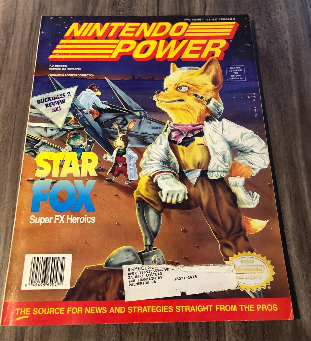 Vintage 1993 Nintendo Power STAR FOX Fx Herocis Video Game Magazine ...