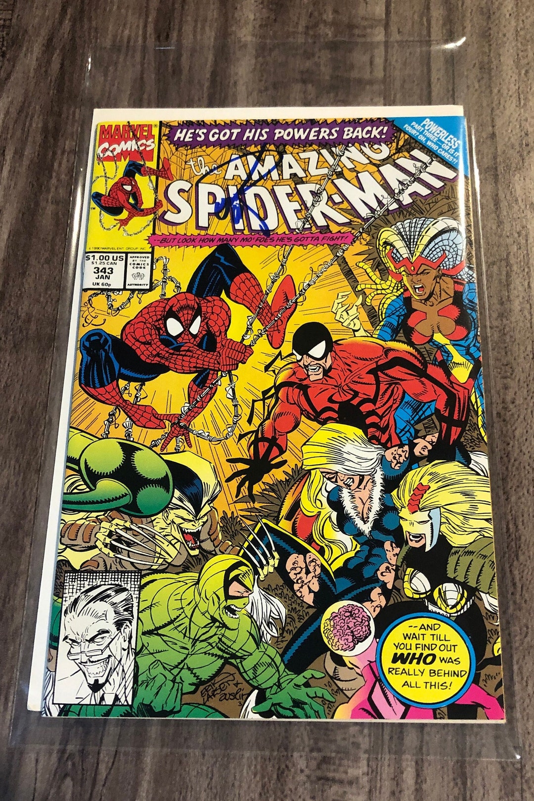 The Amazing Spider-man 343 Comic Book Signed by Erik Larson Autograph ...