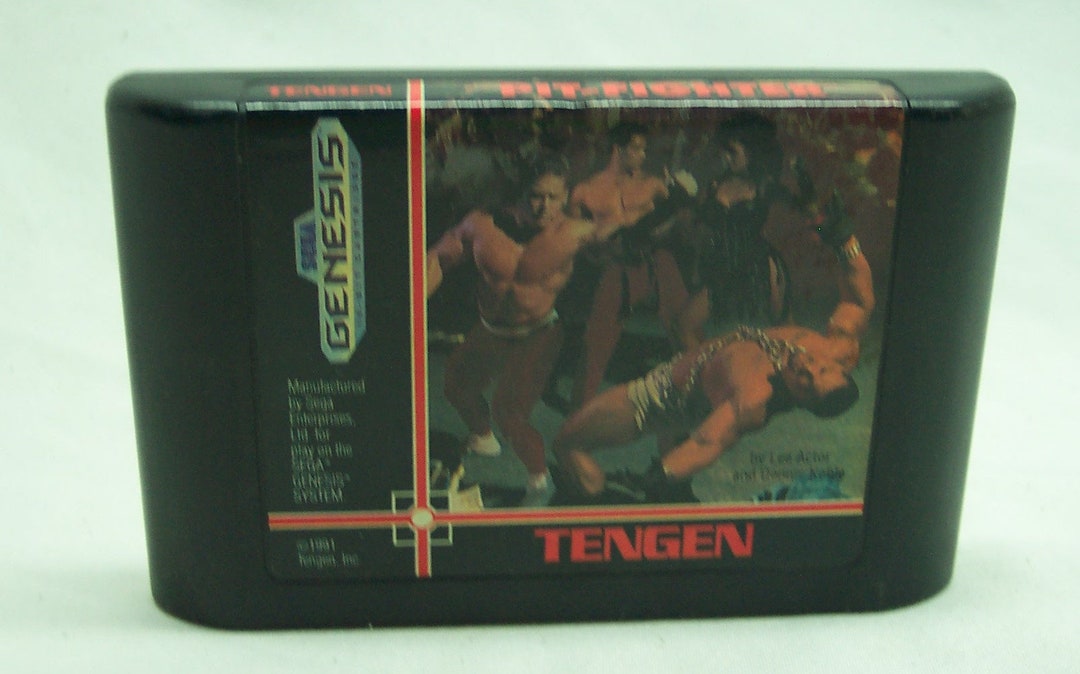 Vintage 1991 PIT-FIGHTER Sega GENESIS Video Game Cart Cartridge ...