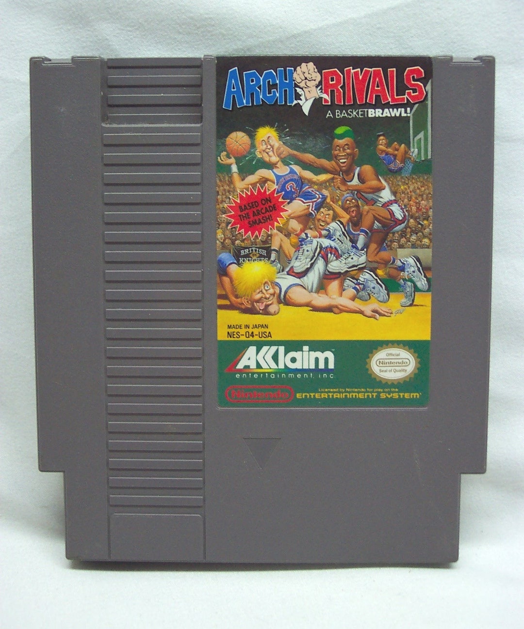 Vintage 1990 ARCH RIVALS Basketball Nes Nintendo Video Game Cartridge ...