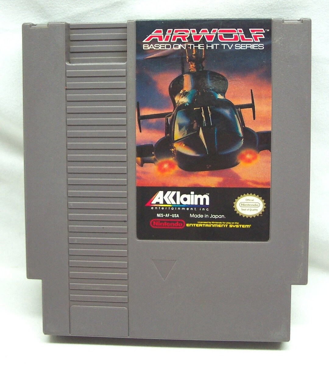 Vintage 1989 AIRWOLF NES Nintendo Video Game Cart Cartridge Tested ...
