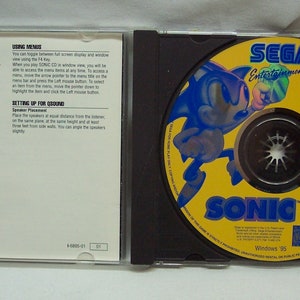 Vintage Sonic the Hedgehog Sega PC Collection CD Windows 95 - Etsy