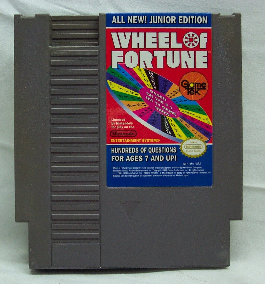 Wheel of Fortune Junior Edition TV Game Show NES Nintendo GAME Cart ...