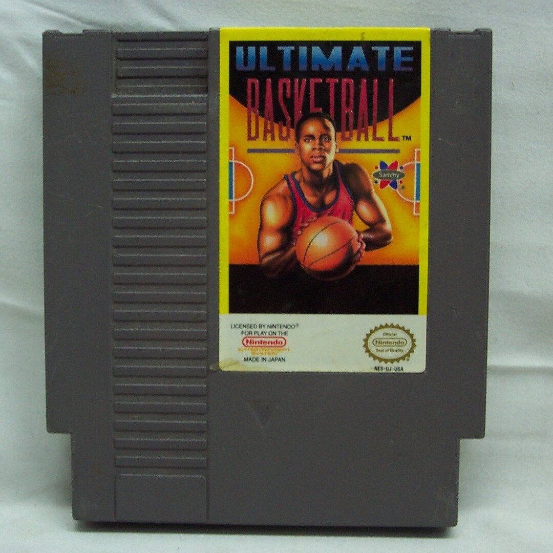 Vintage 1990 ULTIMATE BASKETBALL Nes Nintendo Video Game Cart Cartridge ...