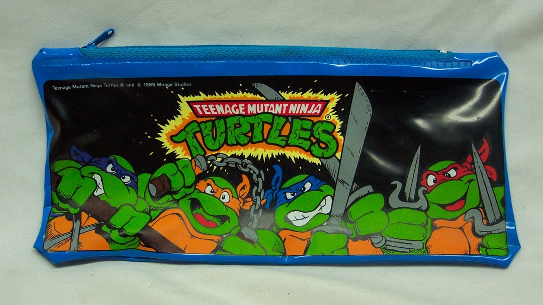 Vintage 1989 Teenage Mutant Ninja Turtles PLASTIC PENCIL CASE Coin ...