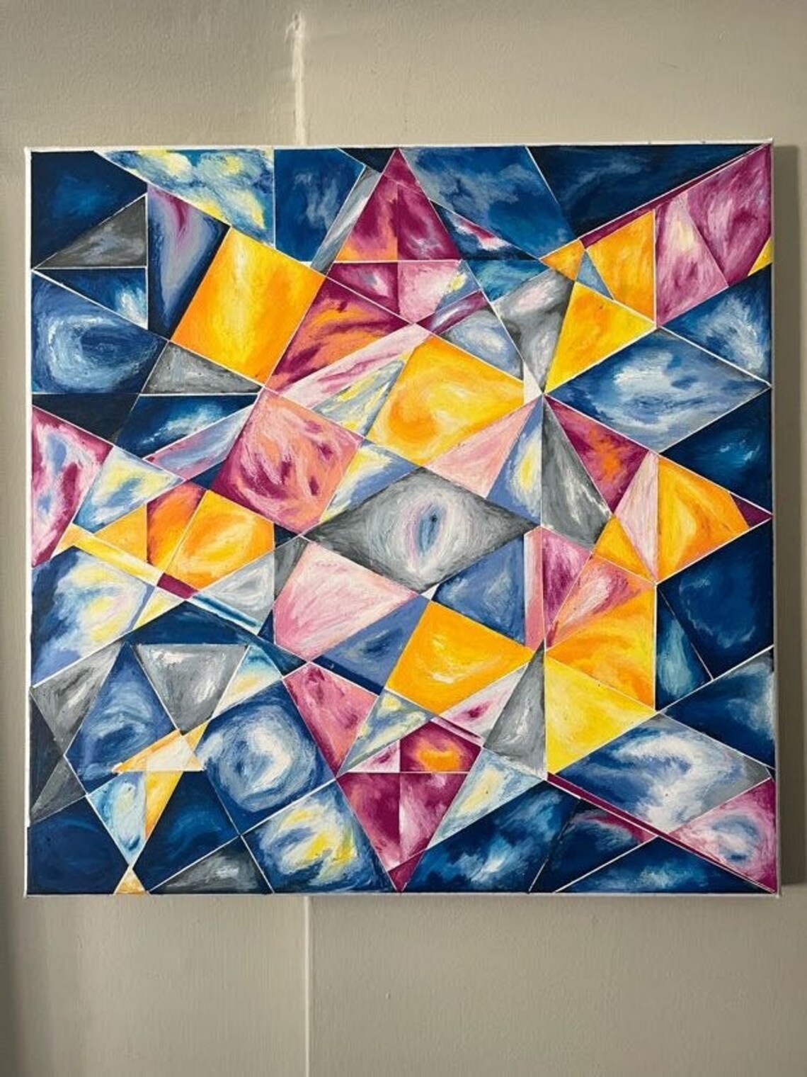 Original Painting - Oil Pastel - "divider" - Etsy