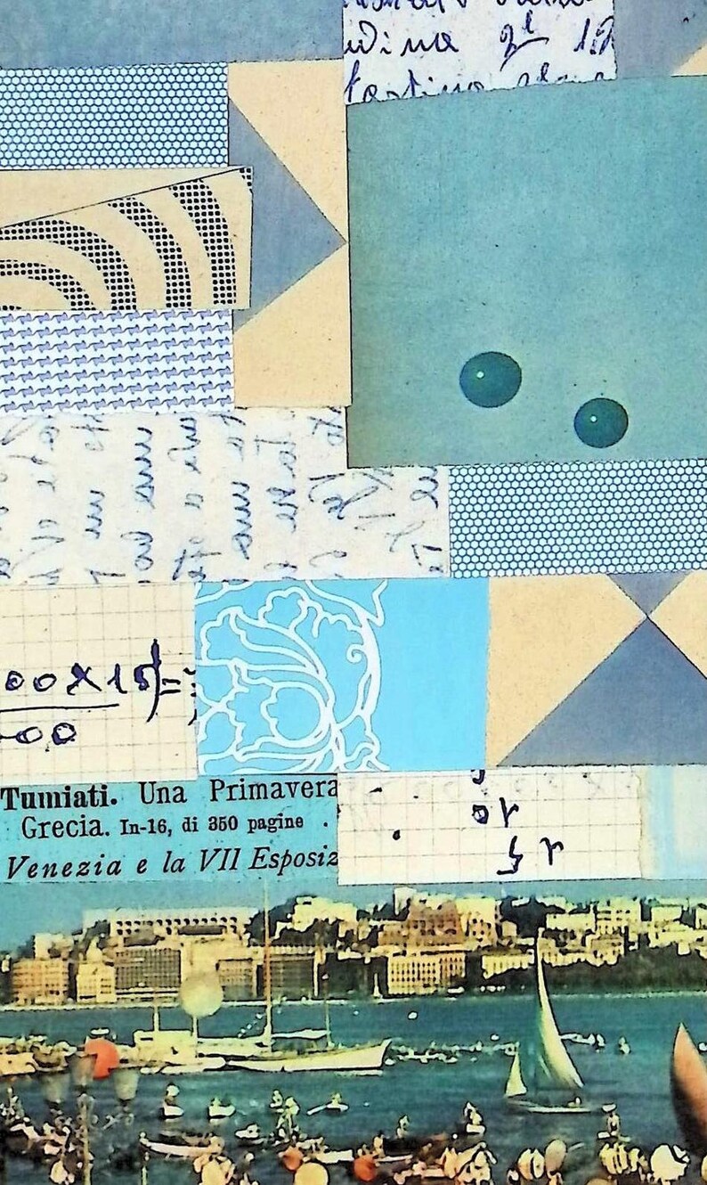 ORIGINAL PAPER COLLAGE - Leap - Etsy