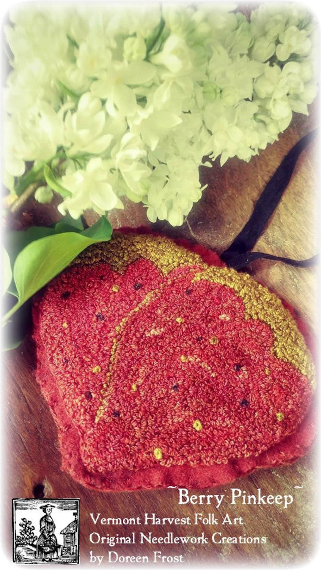 Summer Strawberries Punch Needle Embroidery PDF Pattern by Doreen Frost ...