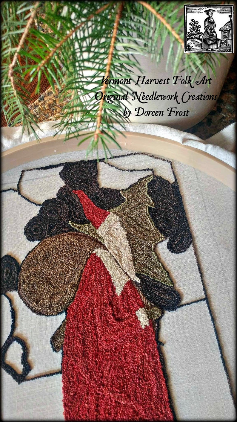 Merry Olde St. Nicholas Primitive Punch Needle Embroidery Pattern by ...