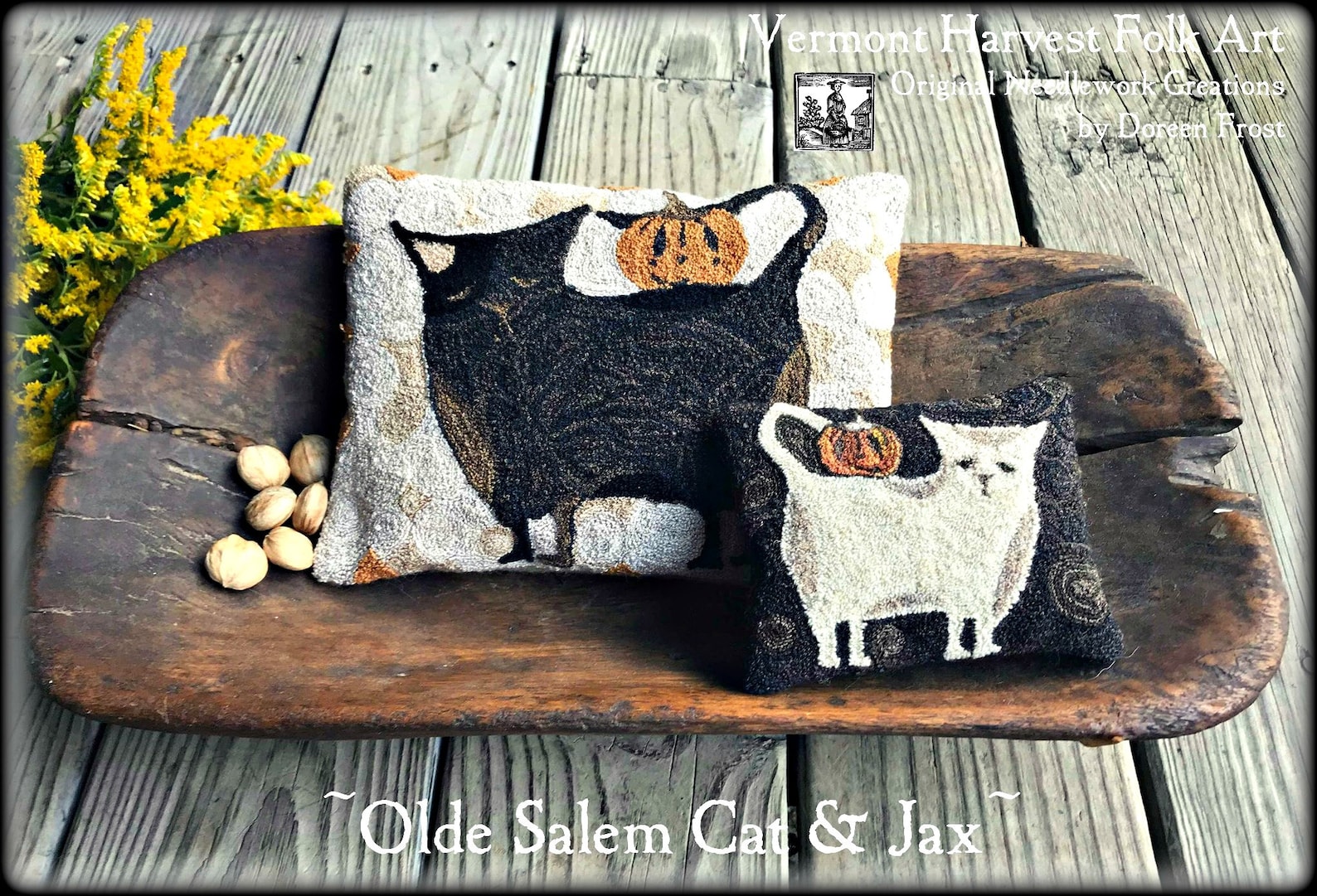 Olde Salem Cat & Jax Punch Needle Embroidery Paper Pattern by Doreen ...