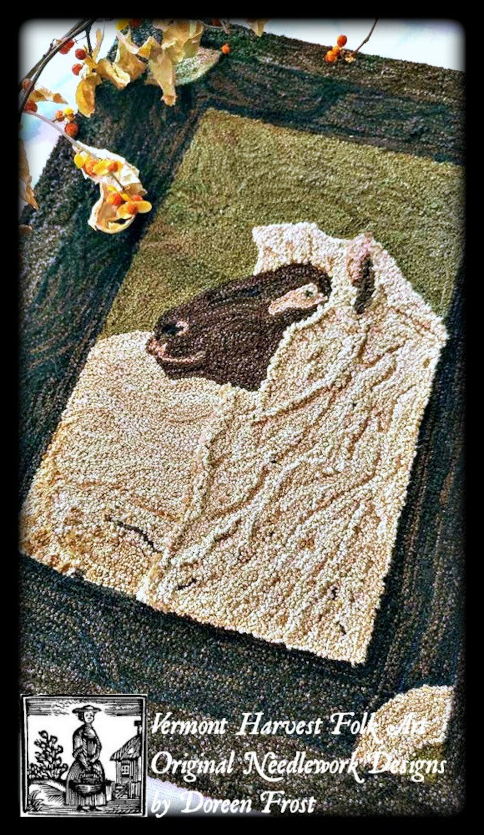 Olde Heritage Sheep Primitive Punch Needle Embroidery PDF - Etsy