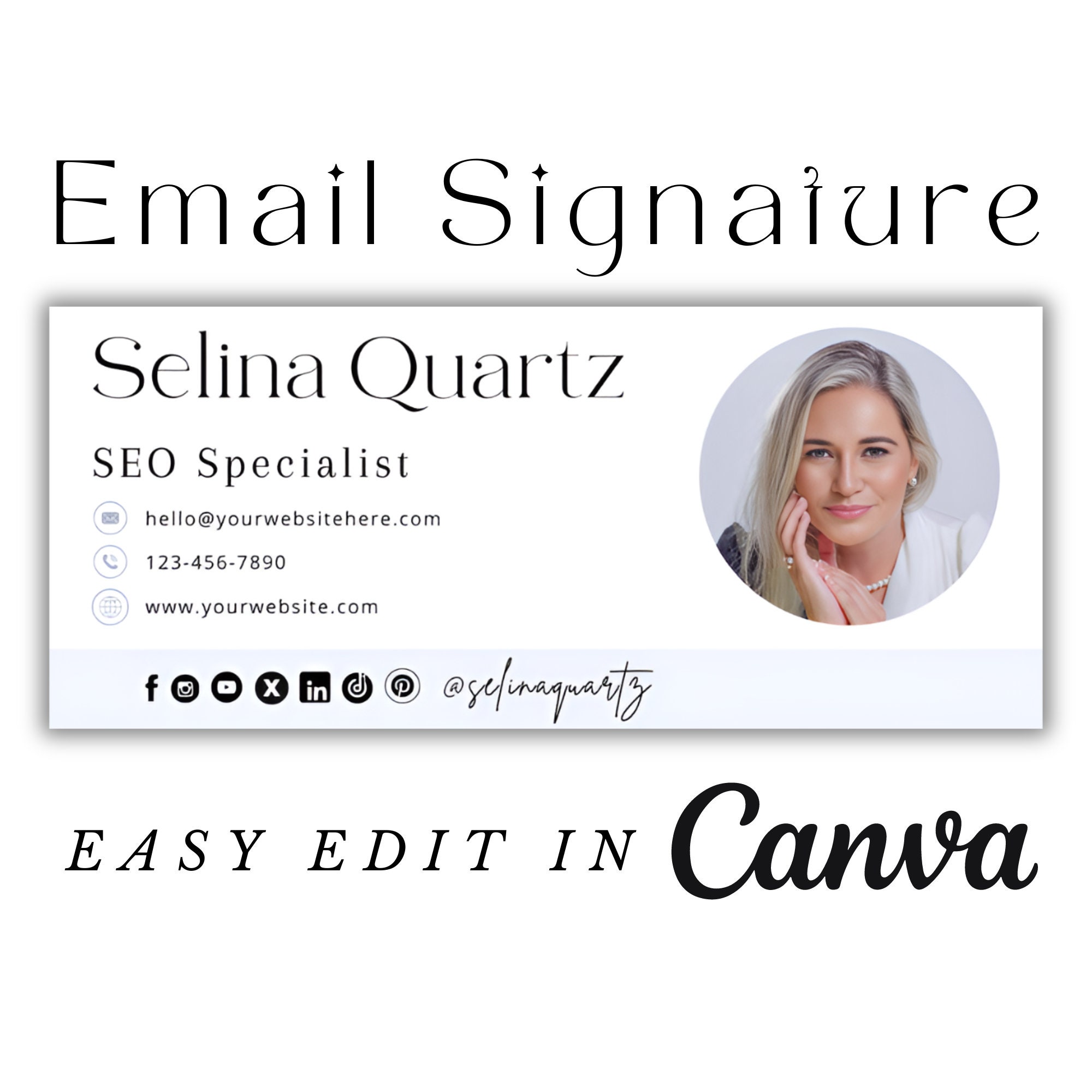 Canva Email Signature Template: Minimalist DIY Design (digital Download ...