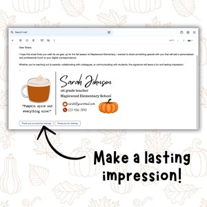 Email Signature Teacher Bundle | Fall Teacher Signature | Email ...