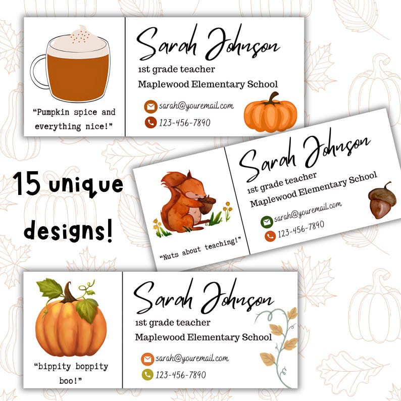 Email Signature Teacher Bundle | Fall Teacher Signature | Email ...