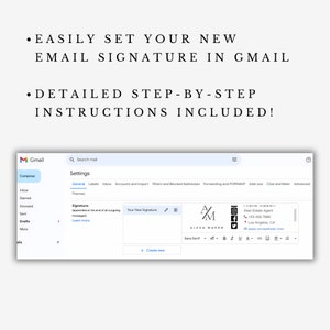 Gmail E-mail Signature Template, Clickable Email Signature Gmail ...