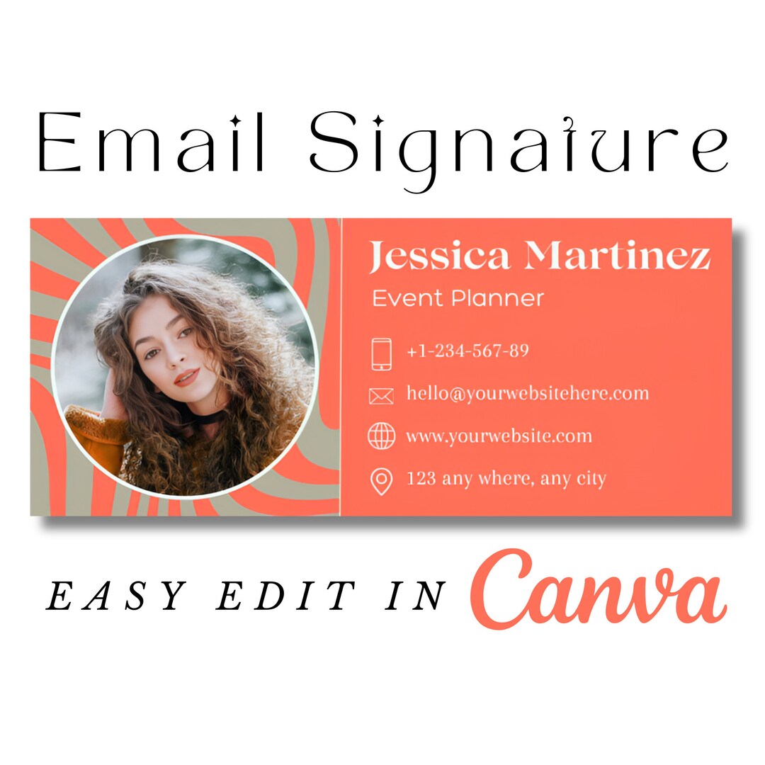 Email Signature Template for Gmail - Canva Editable | Minimalist Email ...