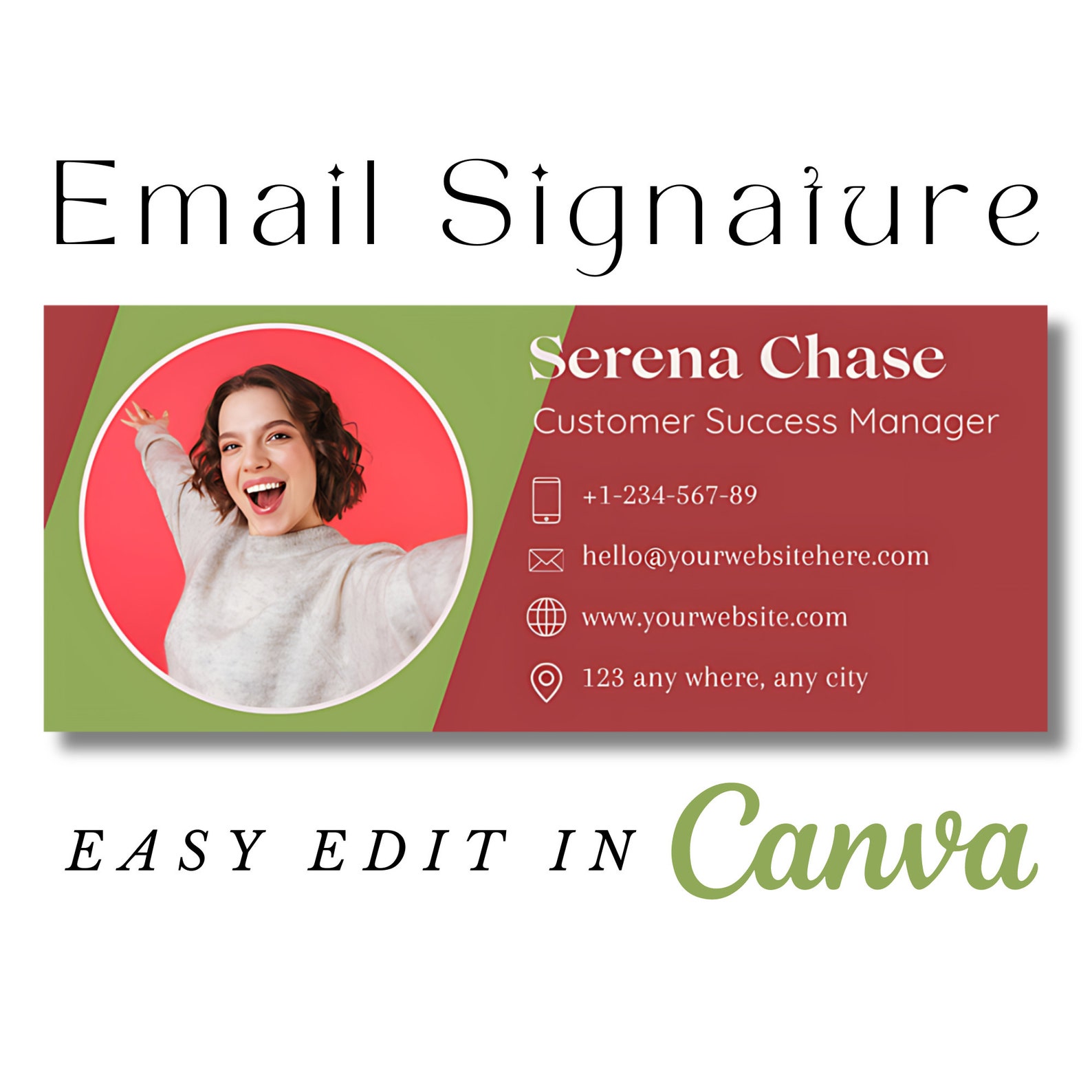 Canva Email Signature Template: Modern Minimalist Design (digital ...
