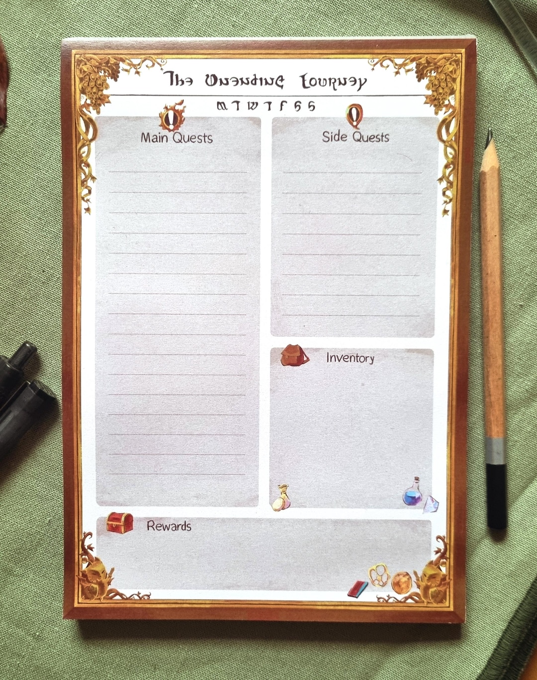 Quest Log FFXIV A5 Daily Planner Notepad, Final Fantasy, FF14 - Etsy