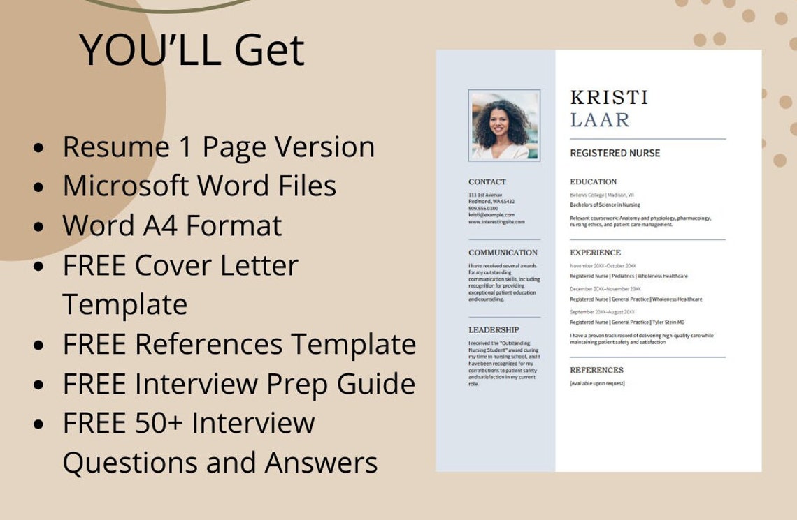 Simple Word Resume Template Resume Word Template With Photo MS Word ...