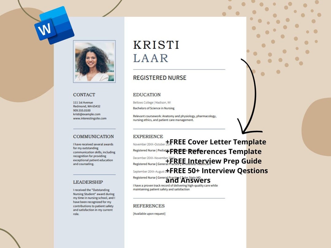 Simple Word Resume Template Resume Word Template With Photo MS Word ...