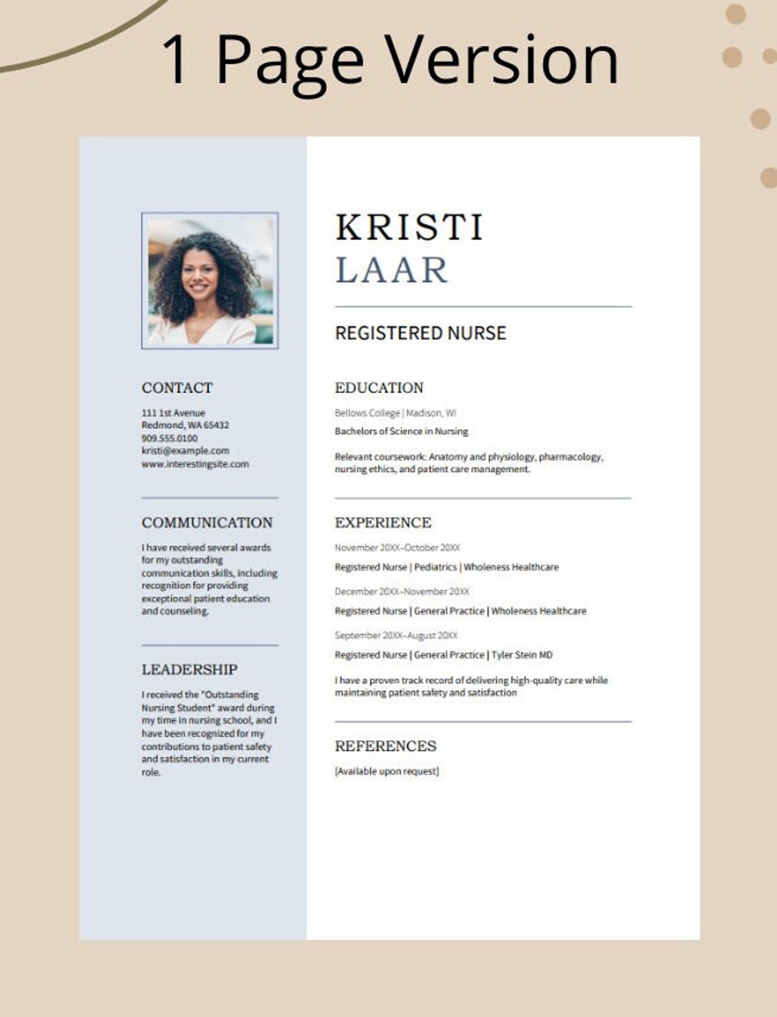 Simple Word Resume Template Resume Word Template With Photo MS Word ...
