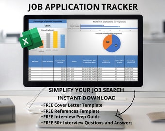 Job Tracker Template Job Application Tracker Job Tracker Excel Job ...