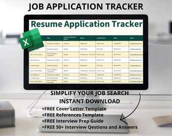 Job Tracker Template Job Application Tracker Job Tracker Excel Job ...