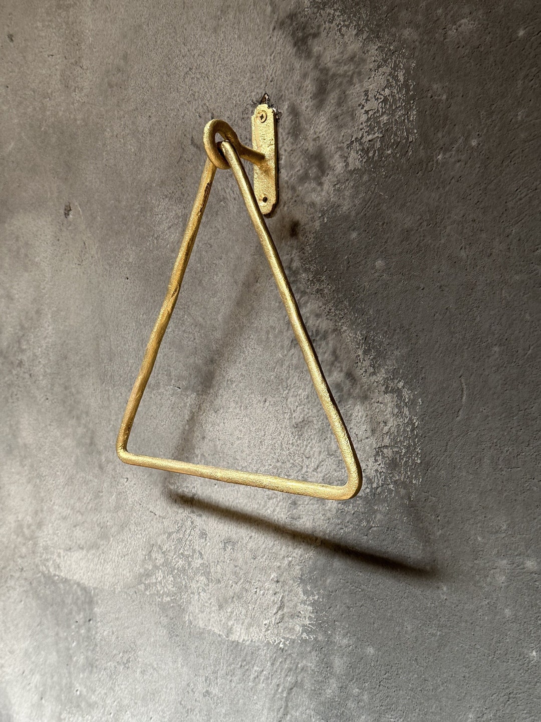 Solid Brass Wall Mounted Triangular Hand Towel Holder for Bathroom - Etsy