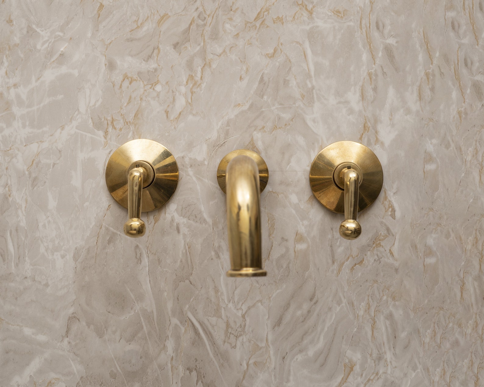 Bathroom Vanity Faucet With Lever Handle, Unlacquered Brass Bathroom ...