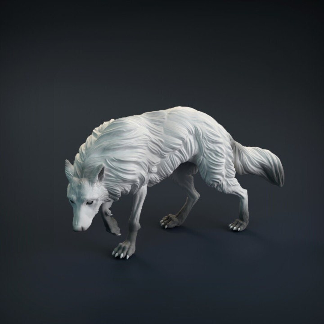 Wolf - UNPAINTED 3D Resin Print/figure - Animal Den Miniatures - Etsy