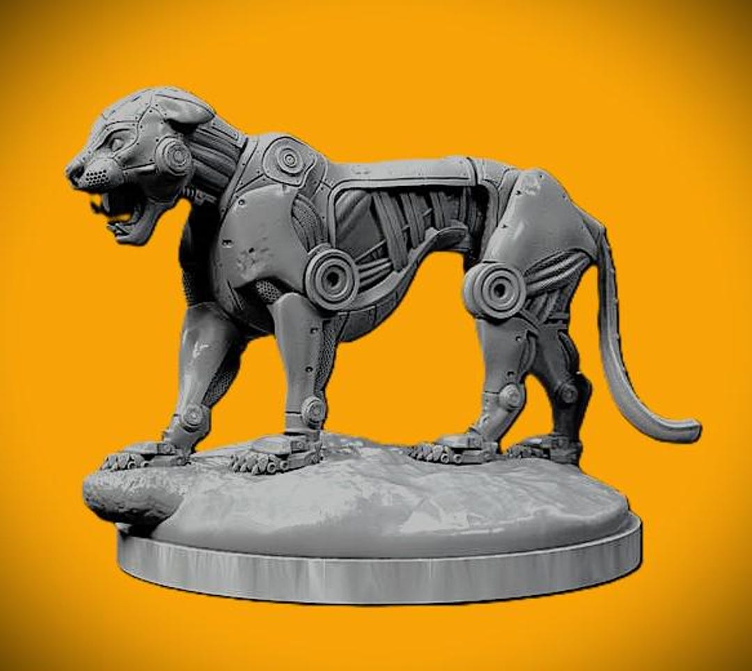 Tiger Mecha Robot - Mecha Zoo - Dino and Dog Miniatures - Etsy