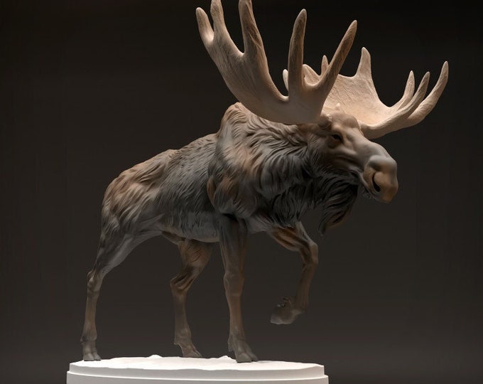 Vintage Breyer Molding Co Bull Moose Model #70 Dark Brown 1969-1980 ...