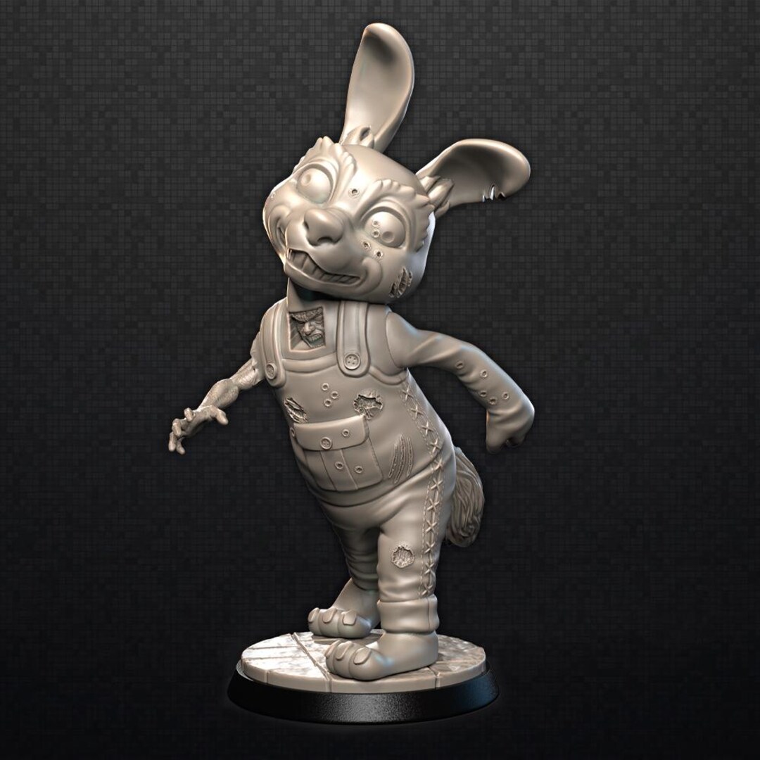 Furry Zombie - UNPAINTED 3D FAN ART Figure - Falcata 3d - Etsy