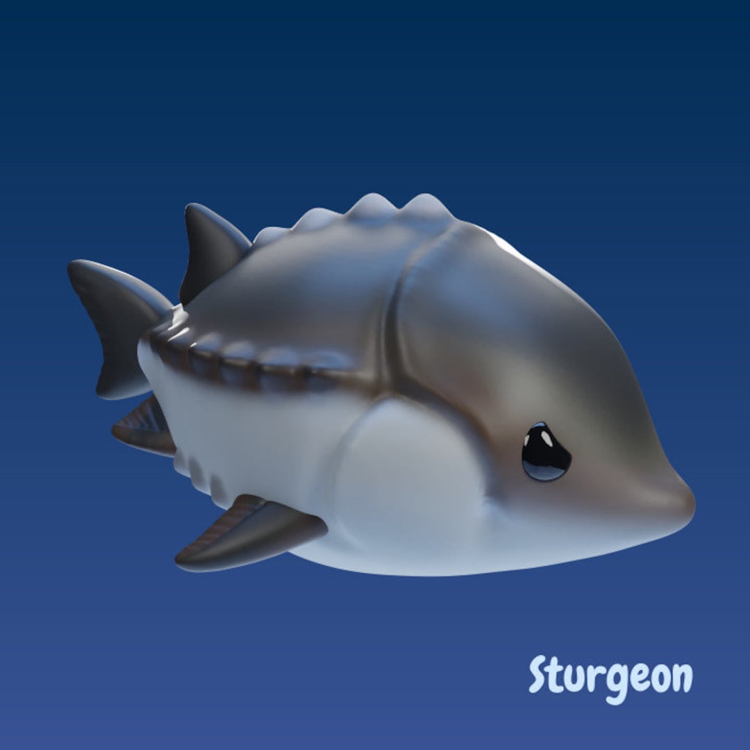 Sturgeon - UNPAINTED - Grumpii Art Toy - Etsy