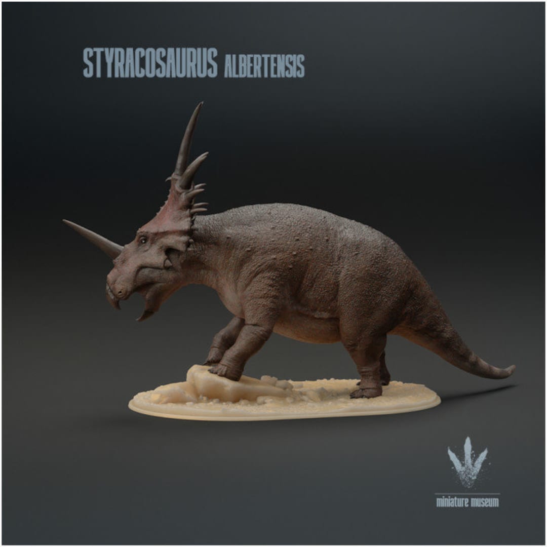 Styracosaurus Albertensis - UNPAINTED - Miniature Museum - Etsy
