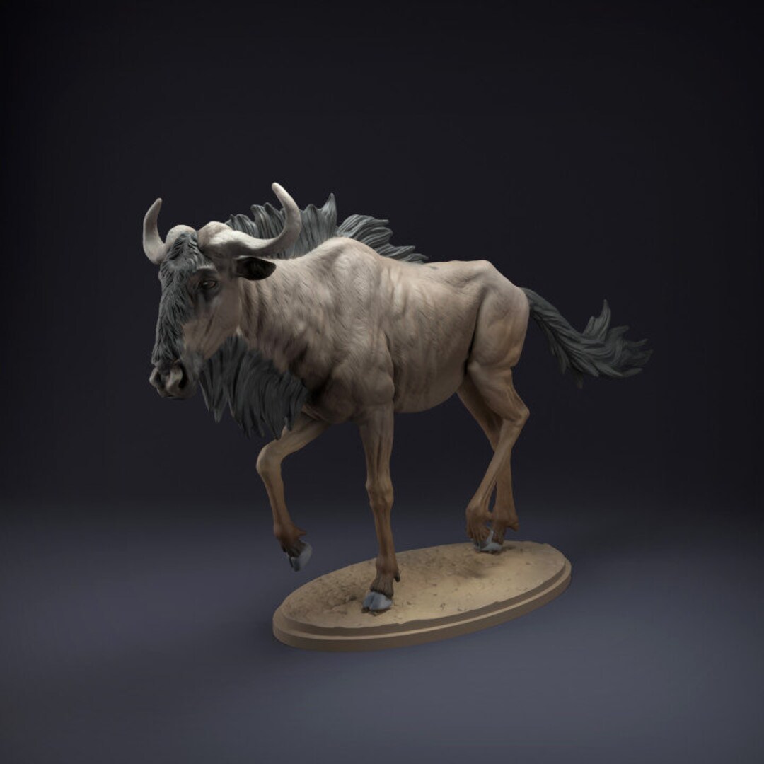 Wildebeest - UNPAINTED - Animal Den Miniatures - Etsy