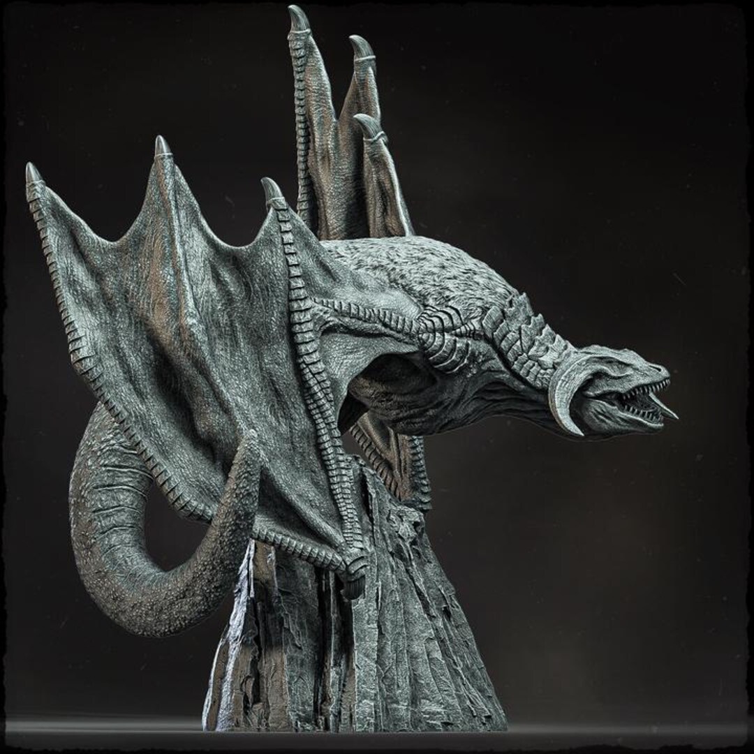 Skylash, the Gale Wing - Wyvern - UNPAINTED - Evox Arts - Etsy