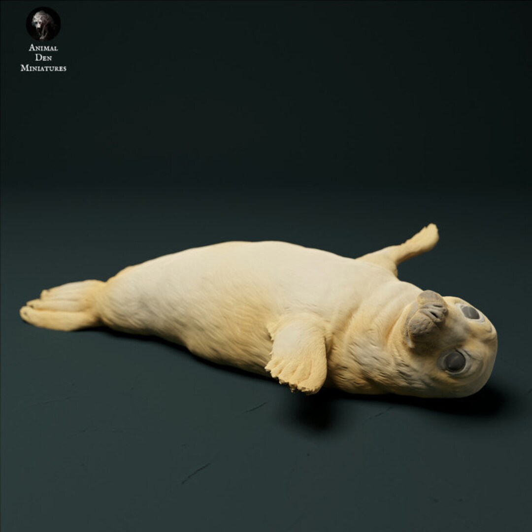 Grey Seal Pup - UNPAINTED - Animal Den Miniatures - Etsy