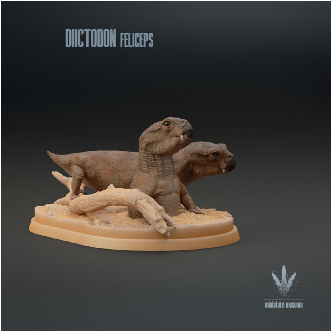 Diictodon Feliceps : Family - UNPAINTED - Miniature Museum - Etsy
