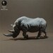 Black Rhino - UNPAINTED - Animal Den Miniatures - Etsy