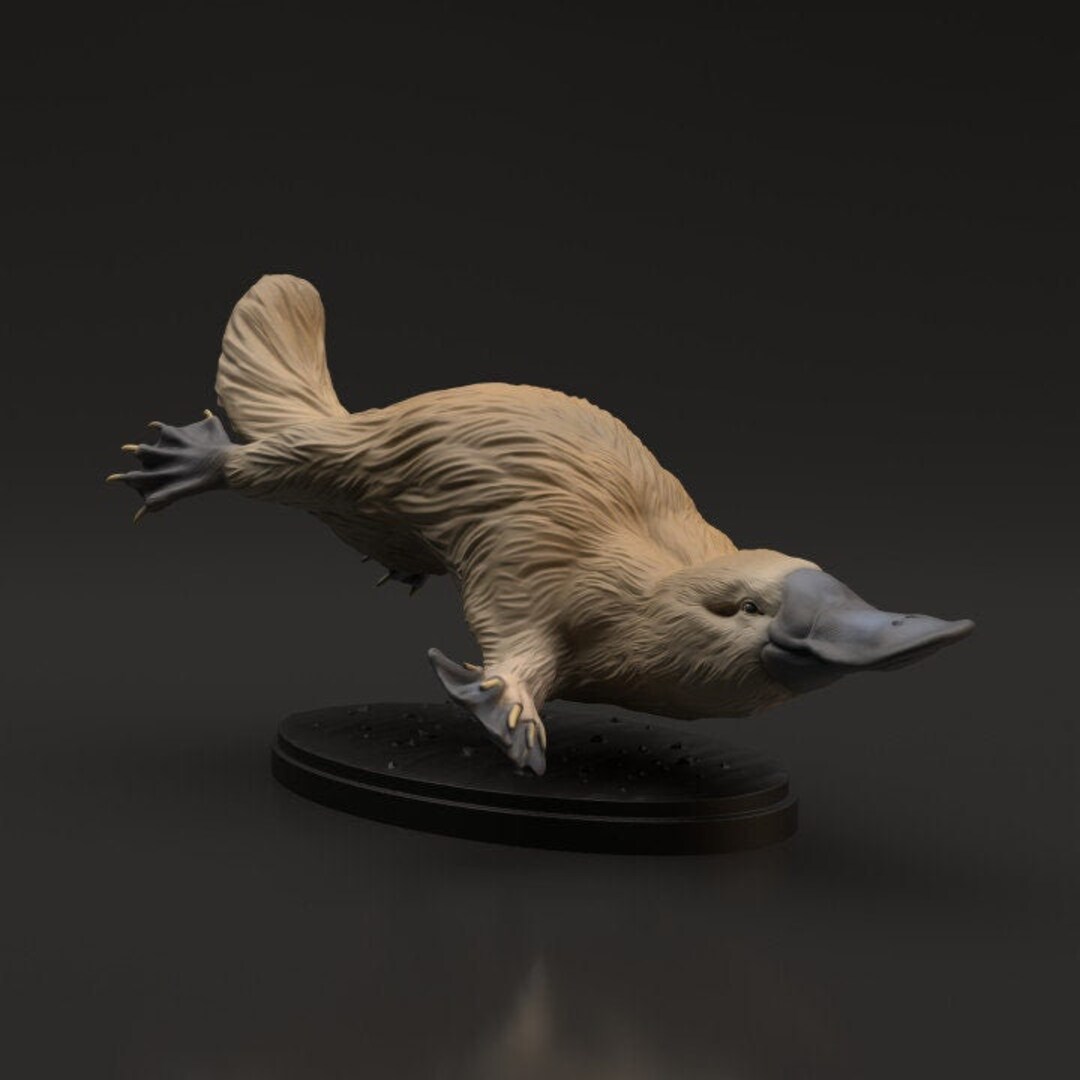 Platypus - UNPAINTED 3D Resin Figure - Animal Den Miniatures - Etsy