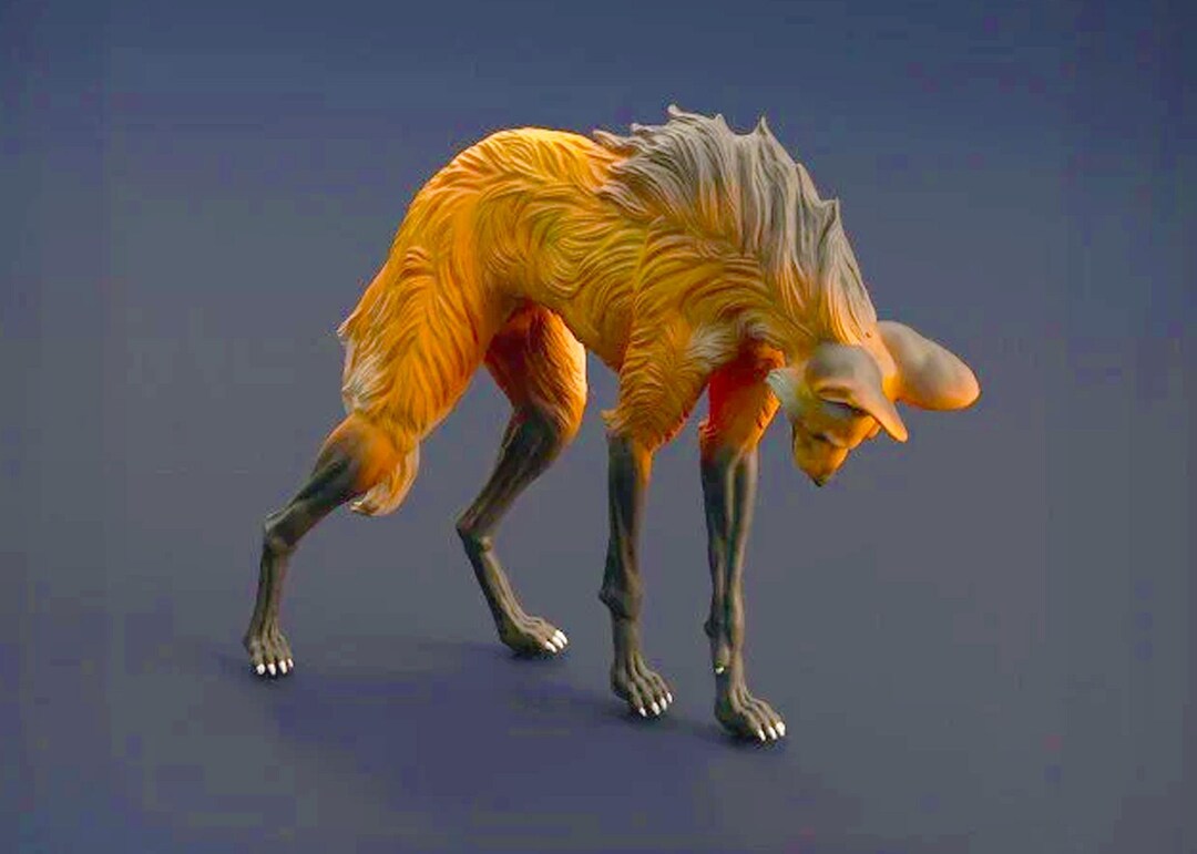 Maned Wolf- UNPAINTED 3D Resin Print - Animal Den Miniatures - Etsy
