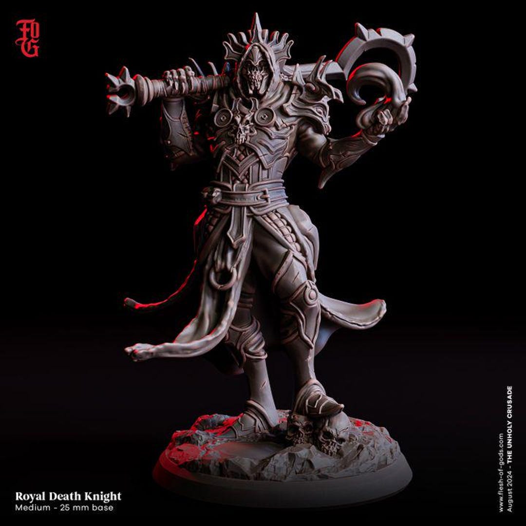 Royal Death Knight - UNPAINTED - Flesh of Gods - Etsy