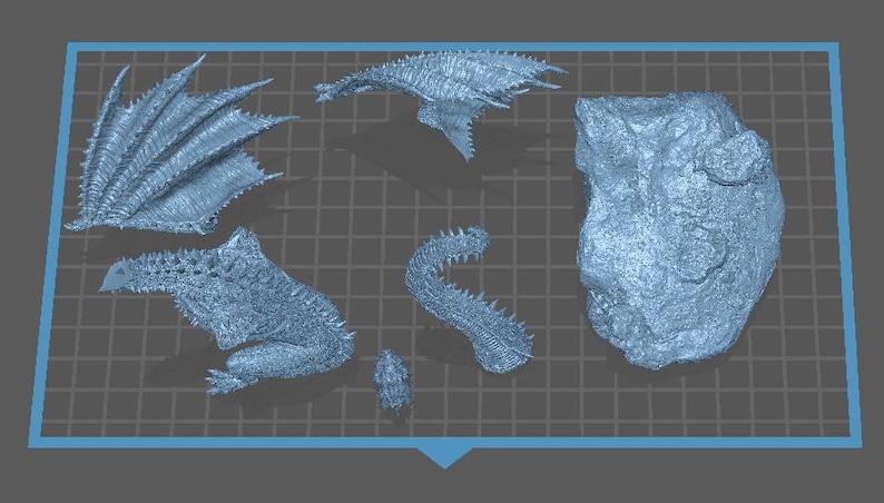 North American Elder Wyvern - UNPAINTED 3D Resin Figure - Evox Arts - Etsy
