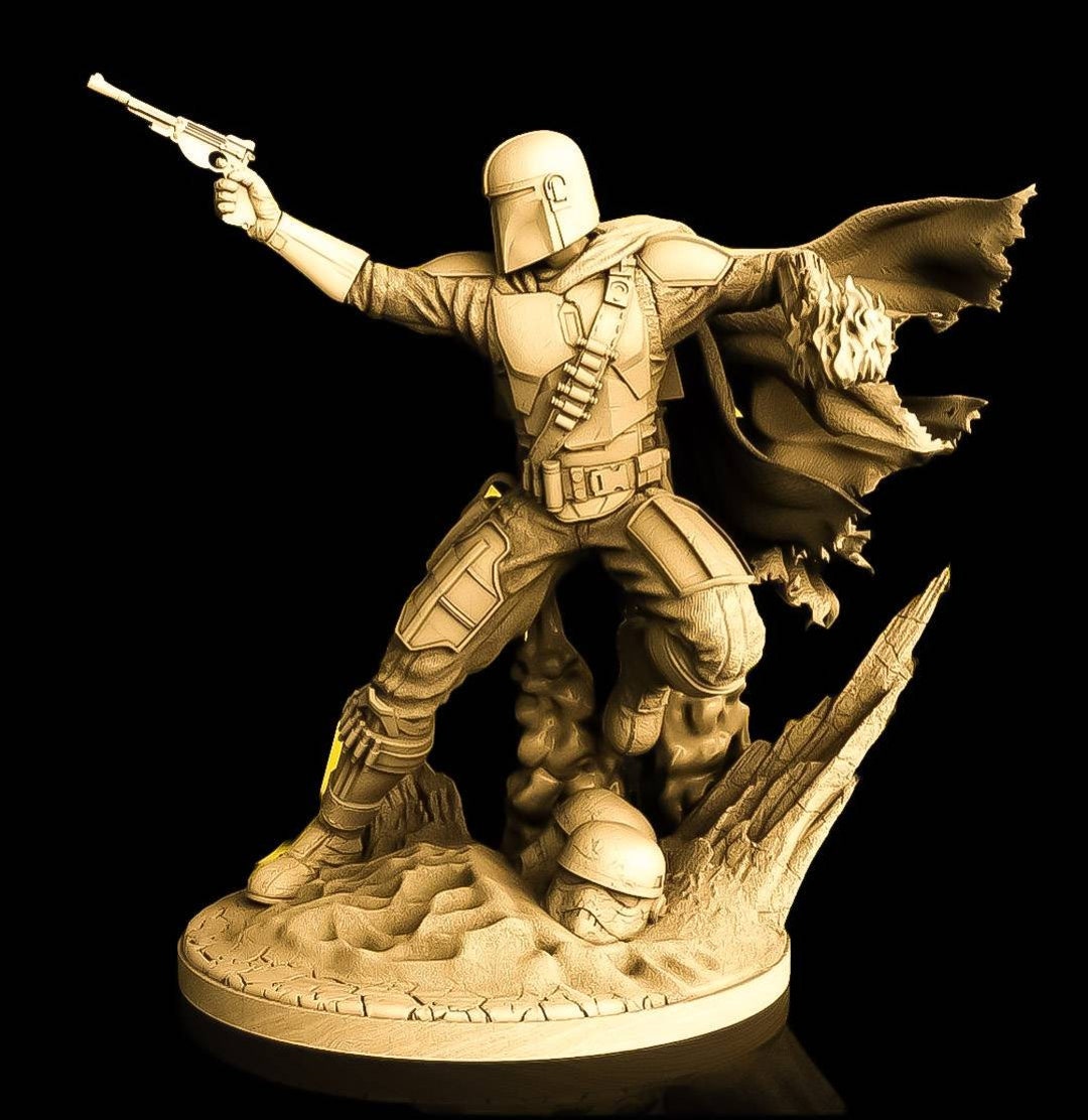 Mandalorian - Mando Promo UNPAINTED FAN ART - Star Wars 3D Models - Etsy