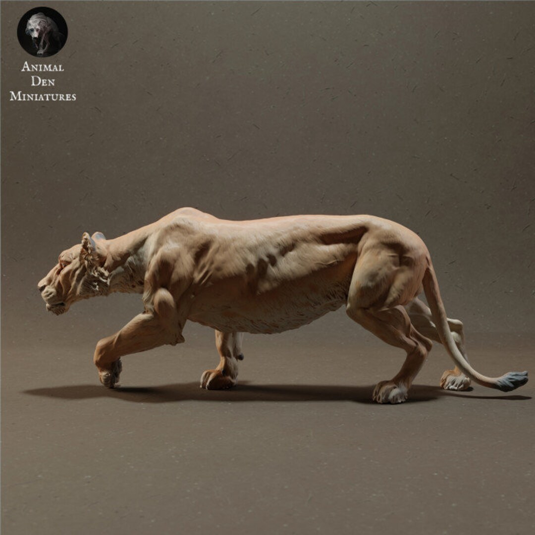 Lioness - UNPAINTED 3D Resin Print - Animal Den Miniatures - Etsy