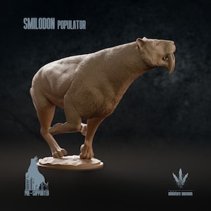 Smilodon Populator - UNPAINTED - Miniature Museum - Etsy