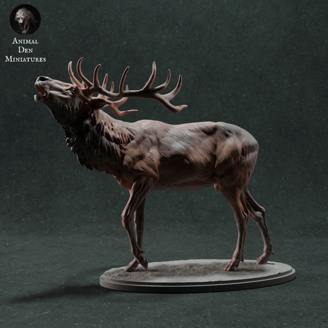 Red Deer Calling - UNPAINTED - Animal Den Miniatures - Etsy