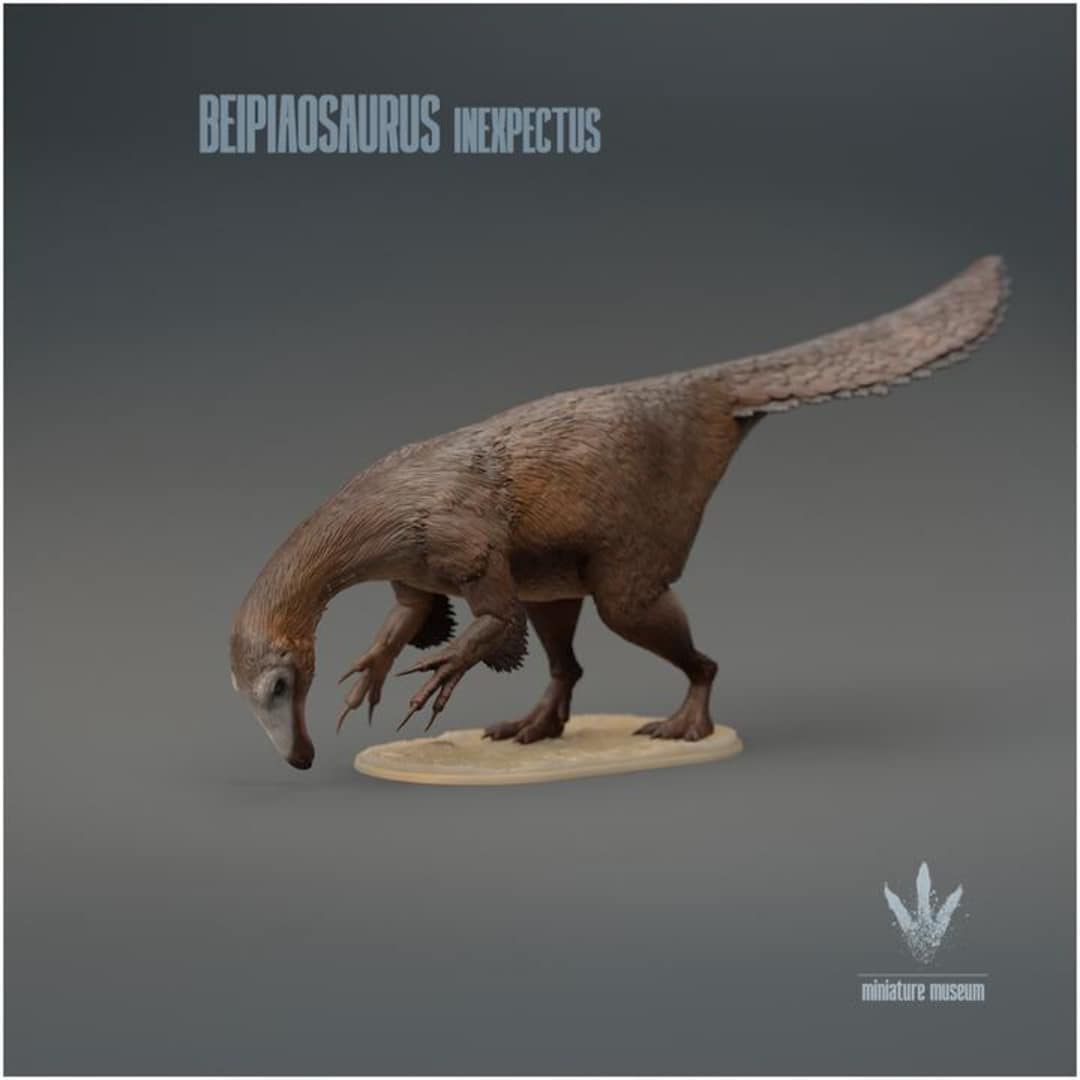 Beipiaosaurus Inexpectus : Feeding - UNPAINTED 3D Figurine - Miniature ...