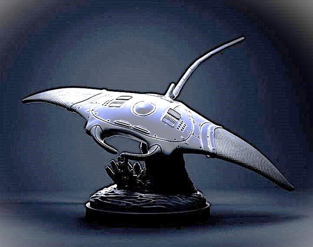 Manta Ray Mecha Robot - Mecha Zoo - Dino and Dog Miniatures - Etsy